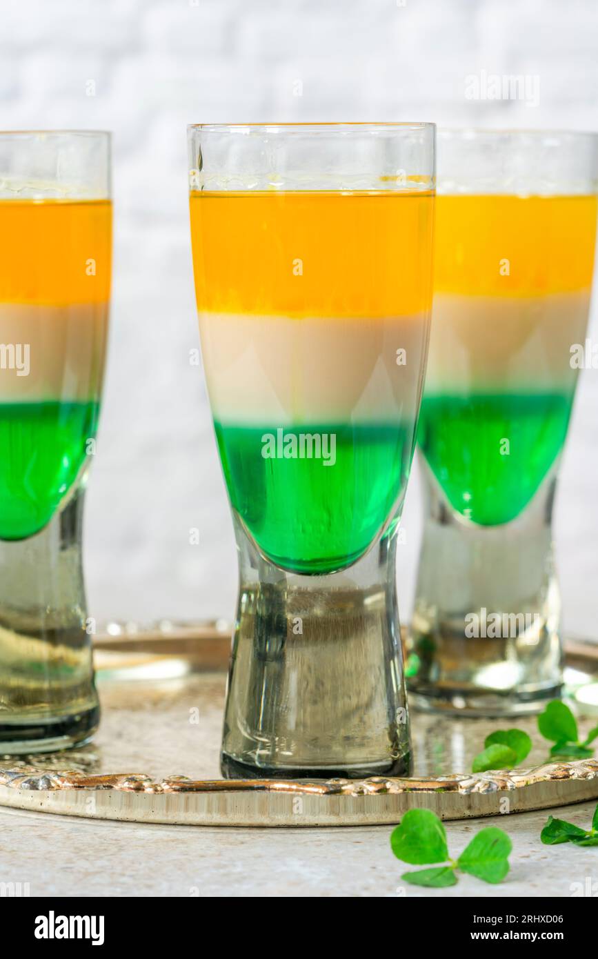 Irish flag cocktail hi-res stock photography and images - Alamy