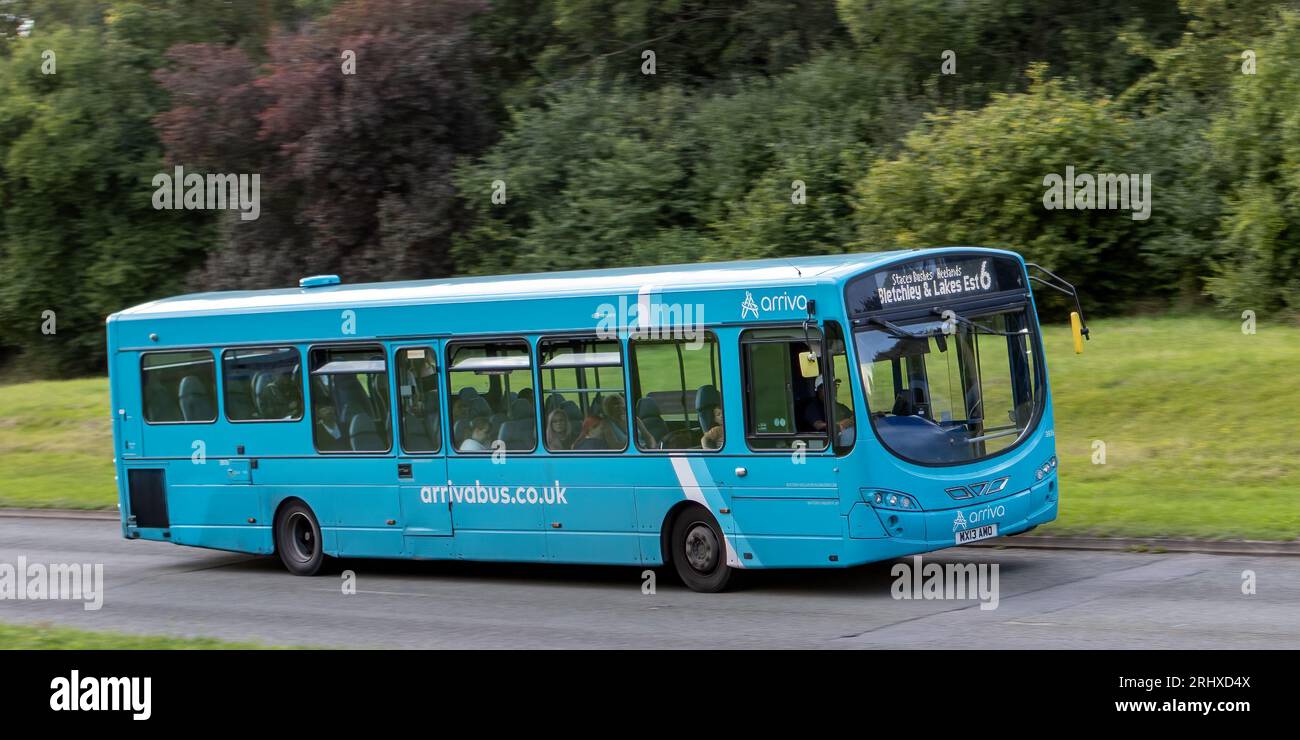 Milton Keynes, UK - Aug 16th 2023: Arriva bus service using a 2013 VDL ...