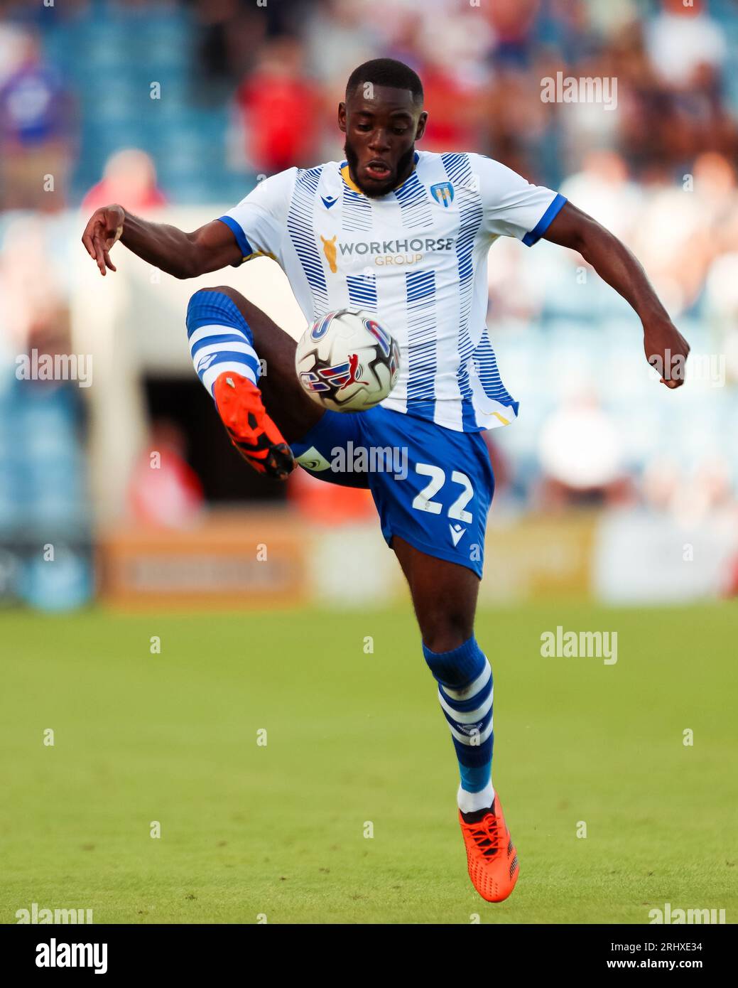 Colchester United's Junior Tchamadeu during the Sky Bet League Two ...