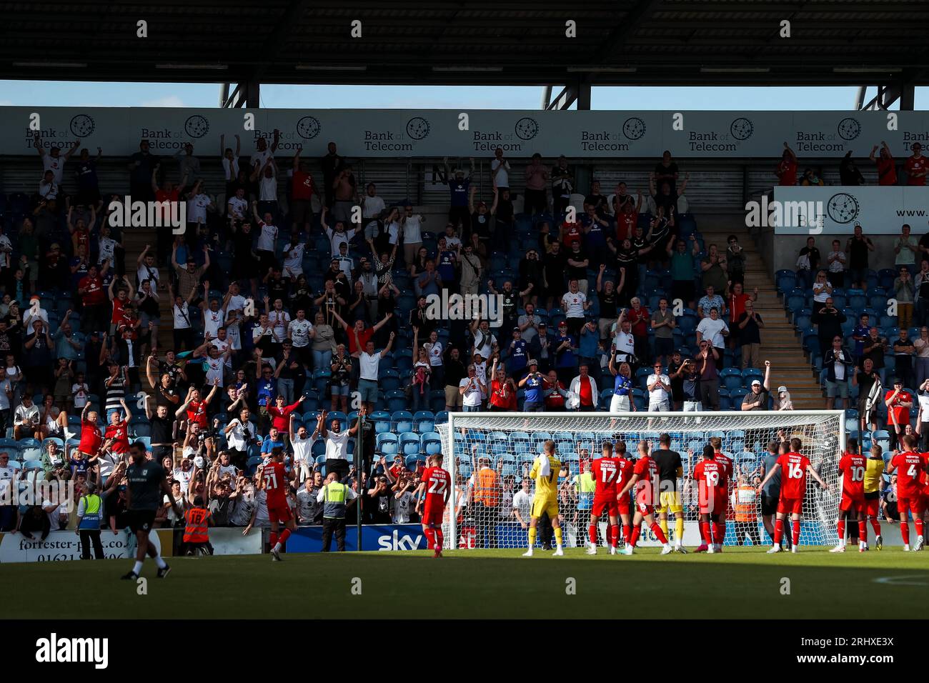 Milton Keynes Dons fans celebrate following the Sky Bet League Two ...