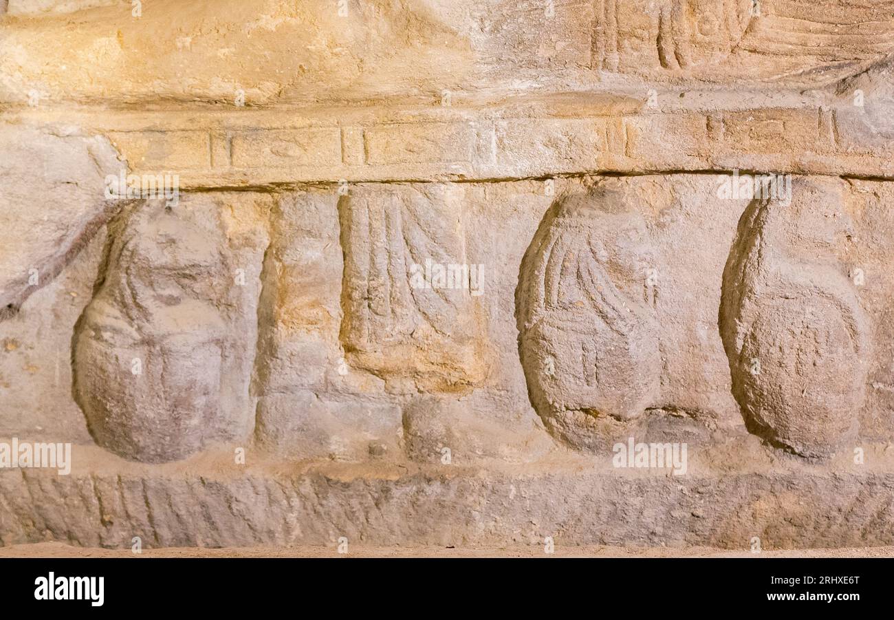 Kom el Shogafa necropolis, main tomb, main room, central niche, central ...