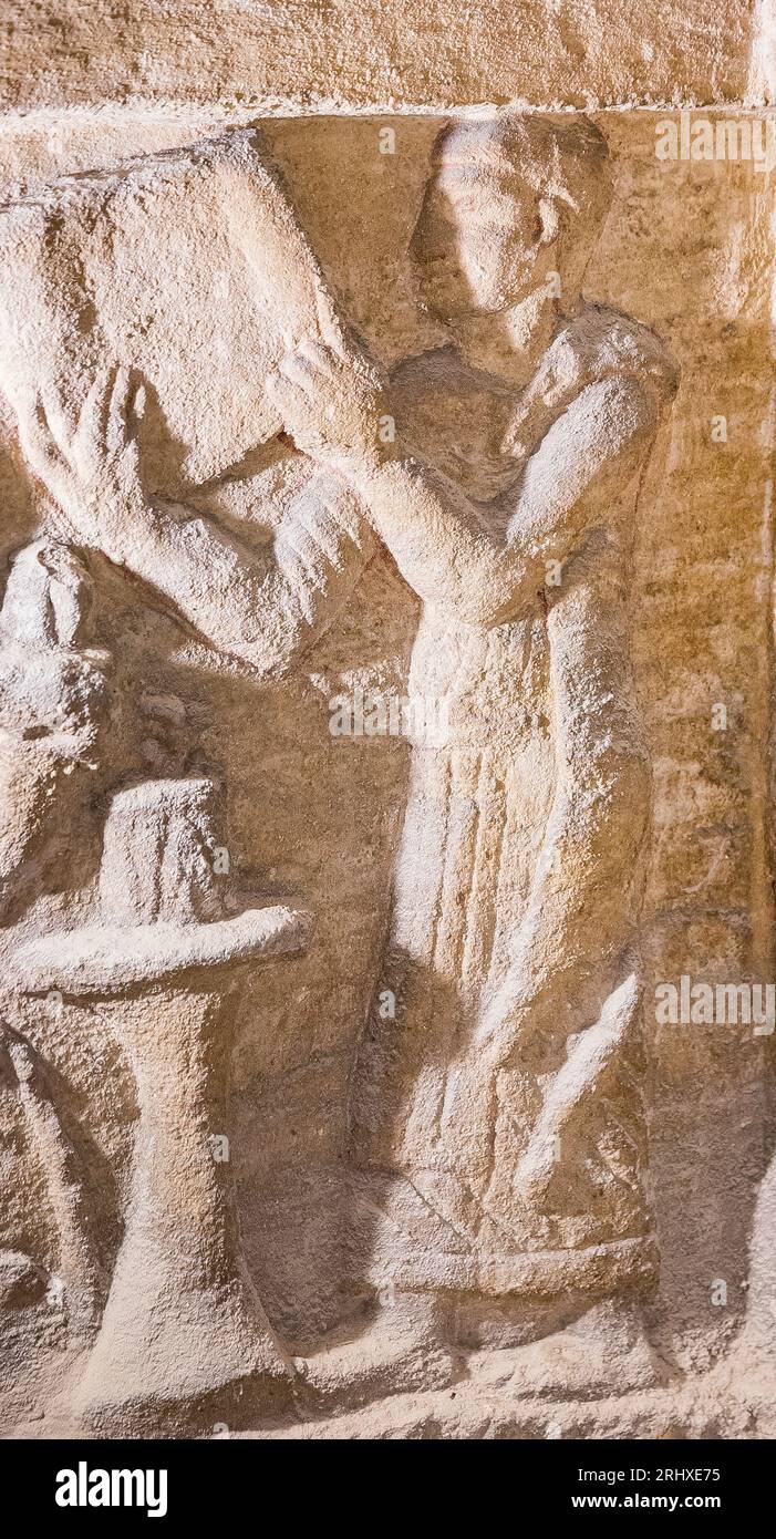 Kom el Shogafa necropolis, main tomb, main room, central niche, left ...