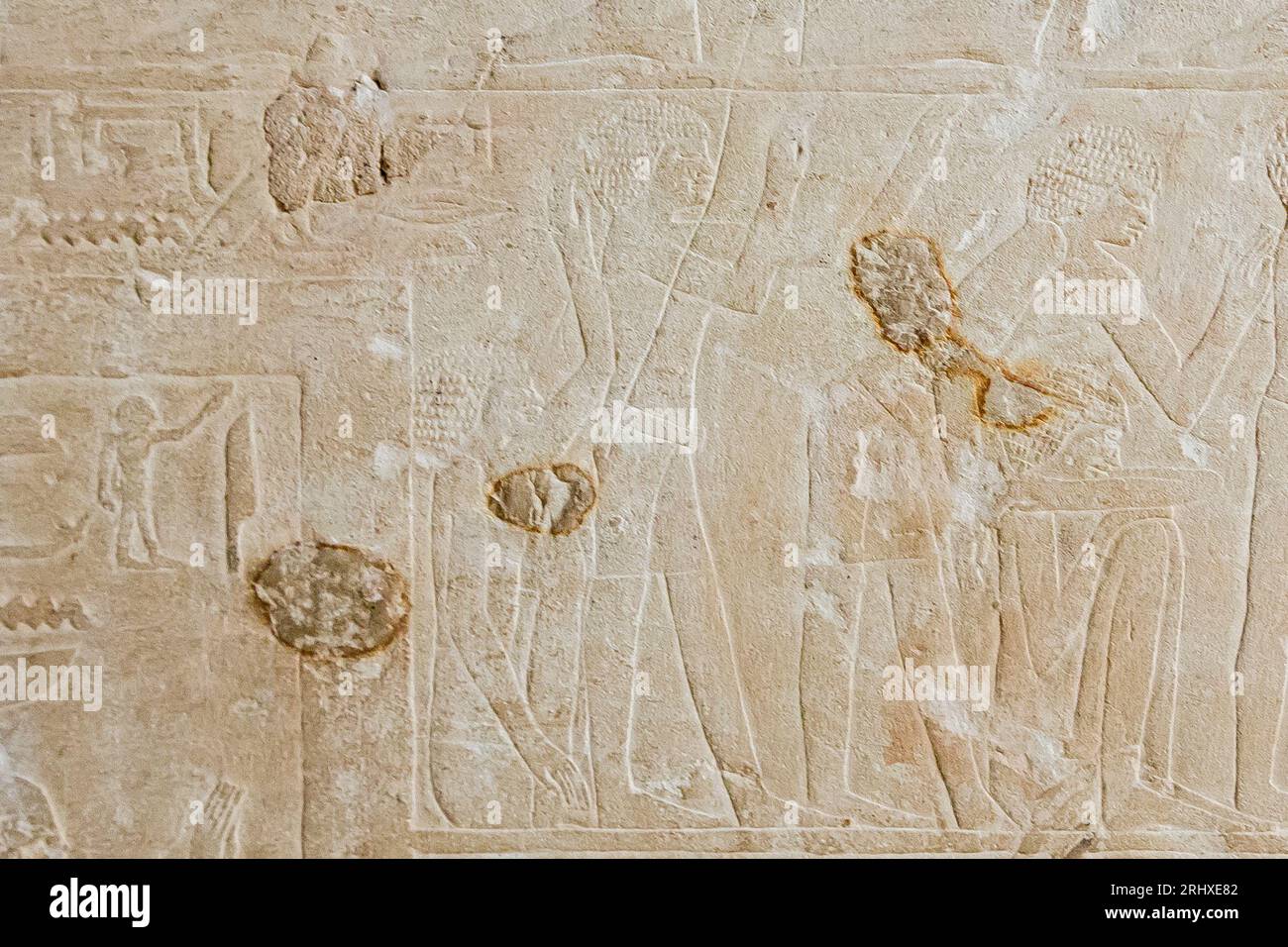 Egypt, Saqqara, tomb of Ankhmahor, funeral procession, male mourners ...