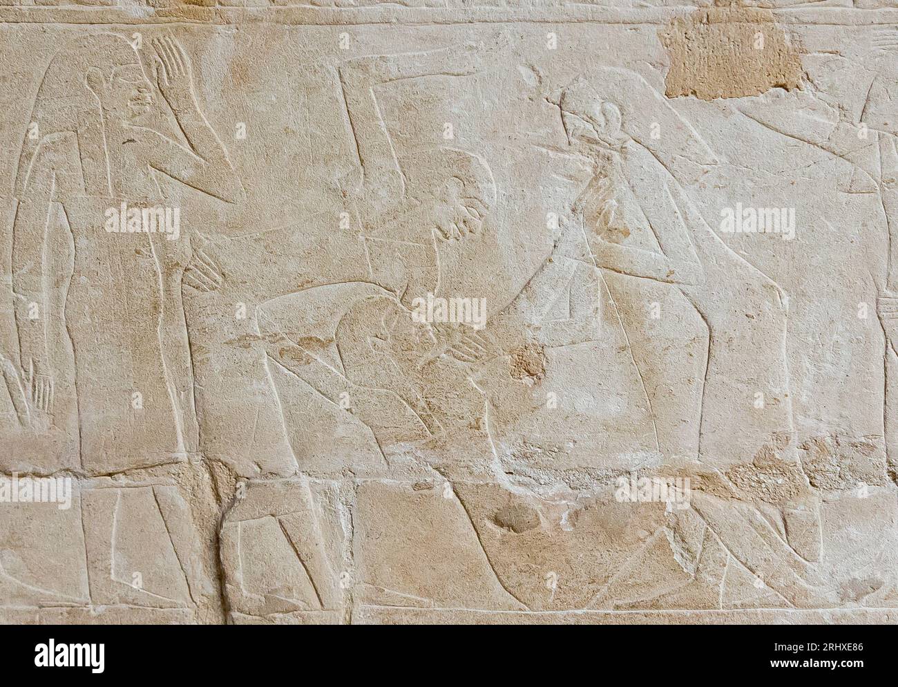 Egypt, Saqqara, tomb of Ankhmahor, funeral procession, female mourners ...