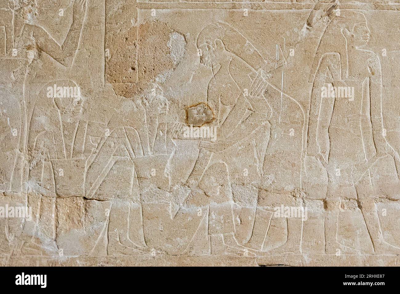 Egypt, Saqqara, tomb of Ankhmahor, funeral procession, female mourners ...