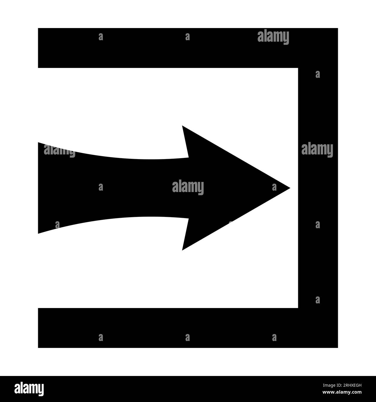 Sign in icon, arrow inside, entry sign, entry arrow Stock Vector Image ...