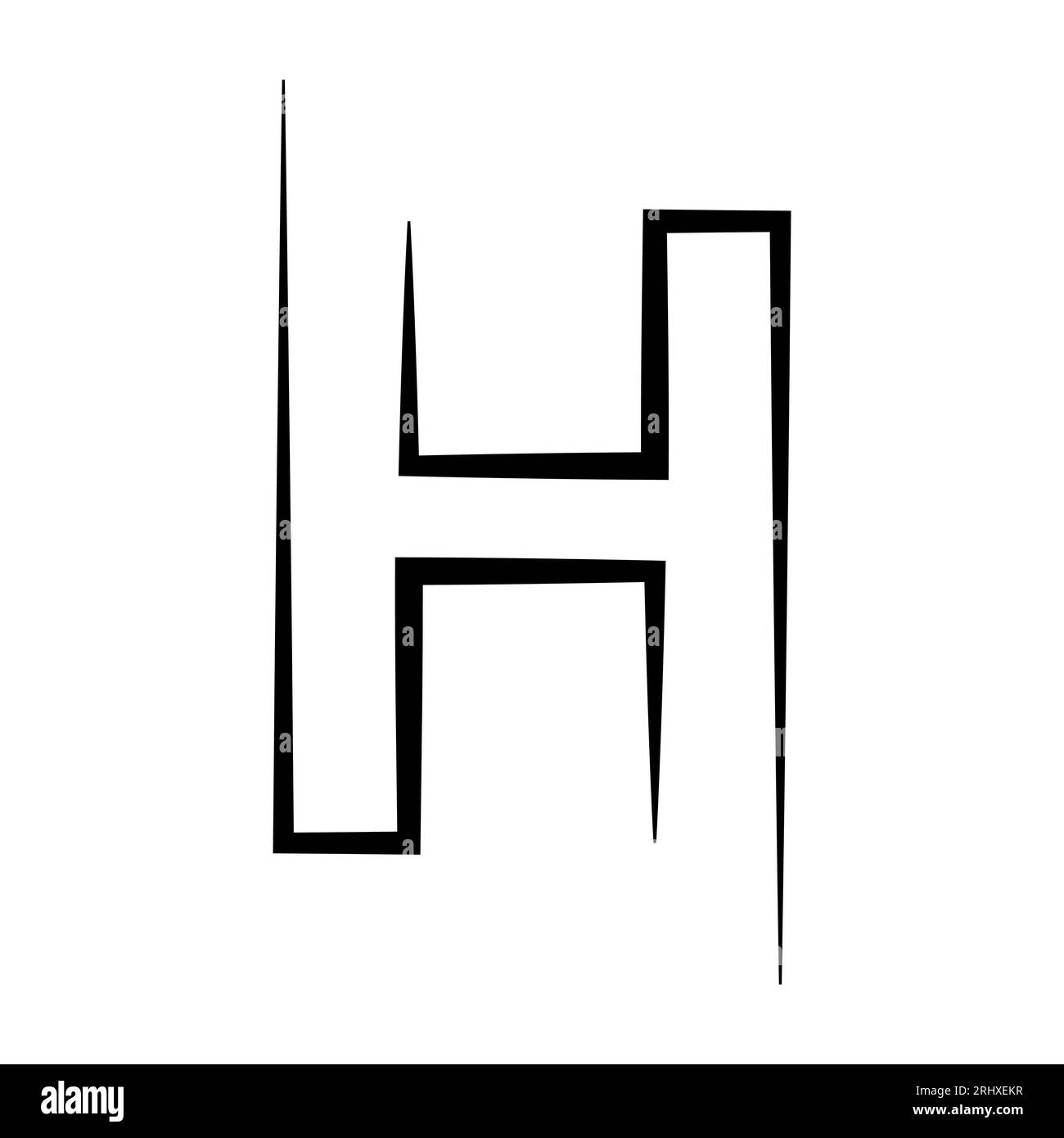 H logo studio, letter h design icon, logotype technology font Stock ...
