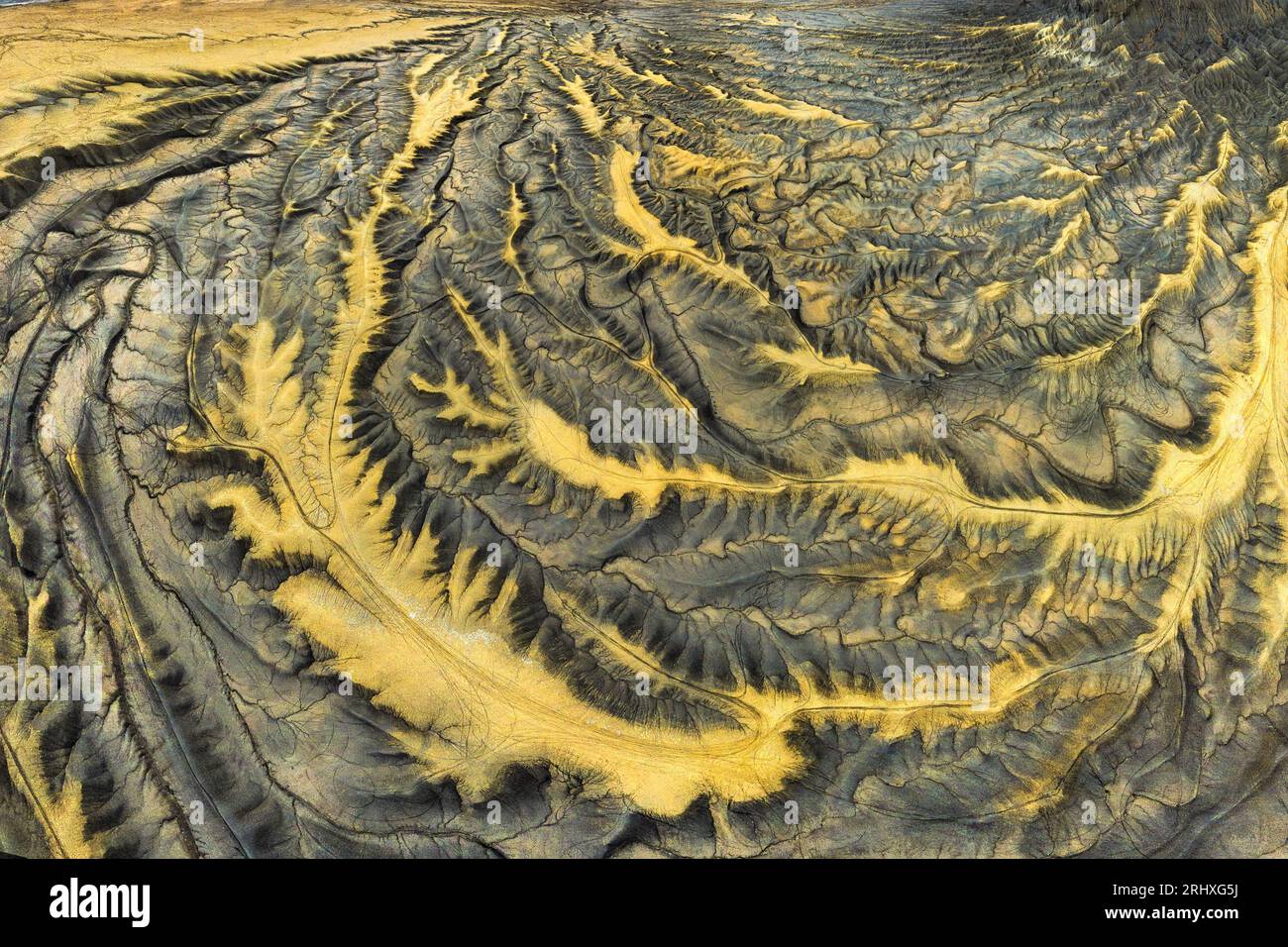 From above aerial views of breathtaking scenery of rocky formations in ...