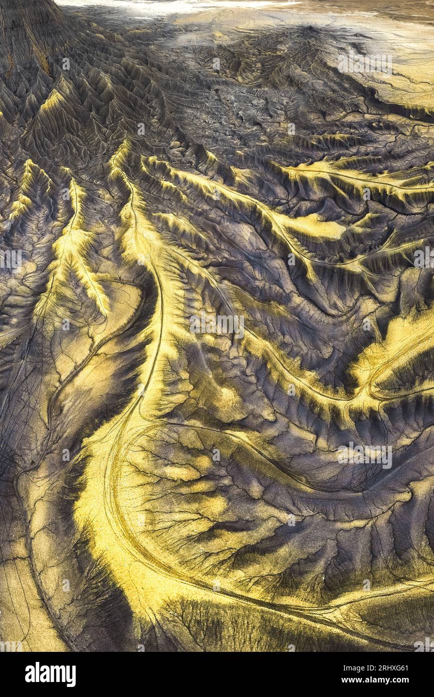 From above aerial views of breathtaking scenery of rocky formations in ...