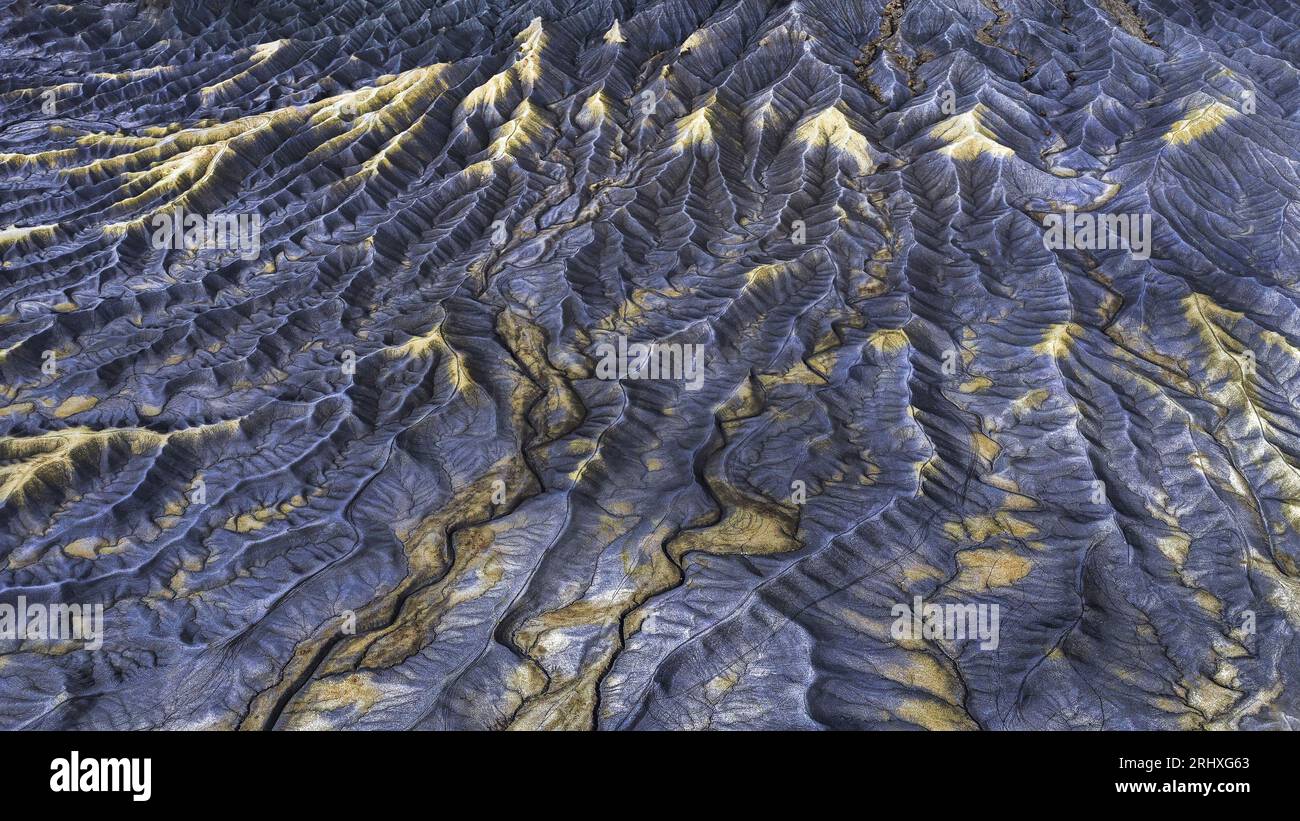 From above aerial views of breathtaking scenery of rocky formations in ...