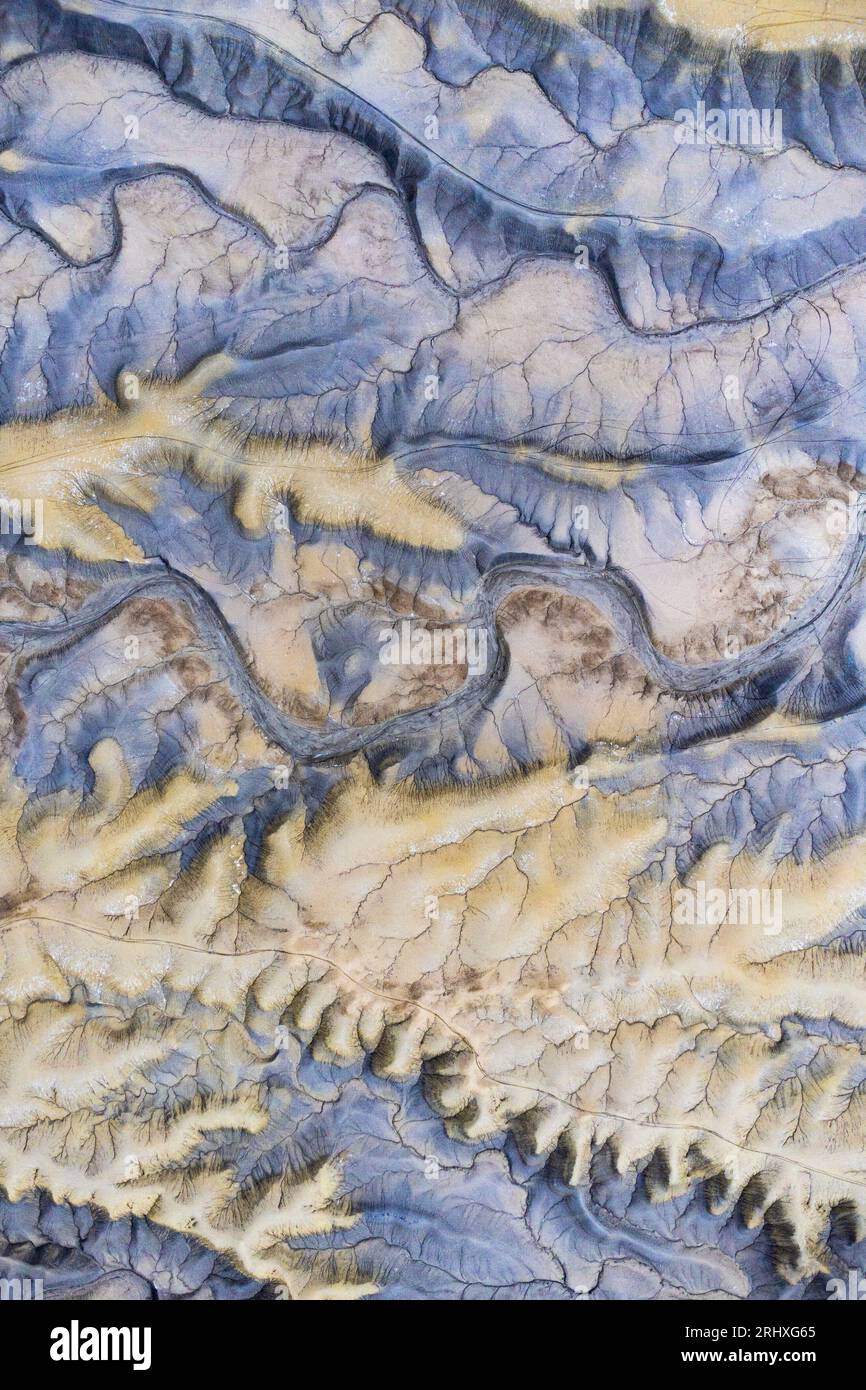 From above aerial views of breathtaking scenery of rocky formations in ...