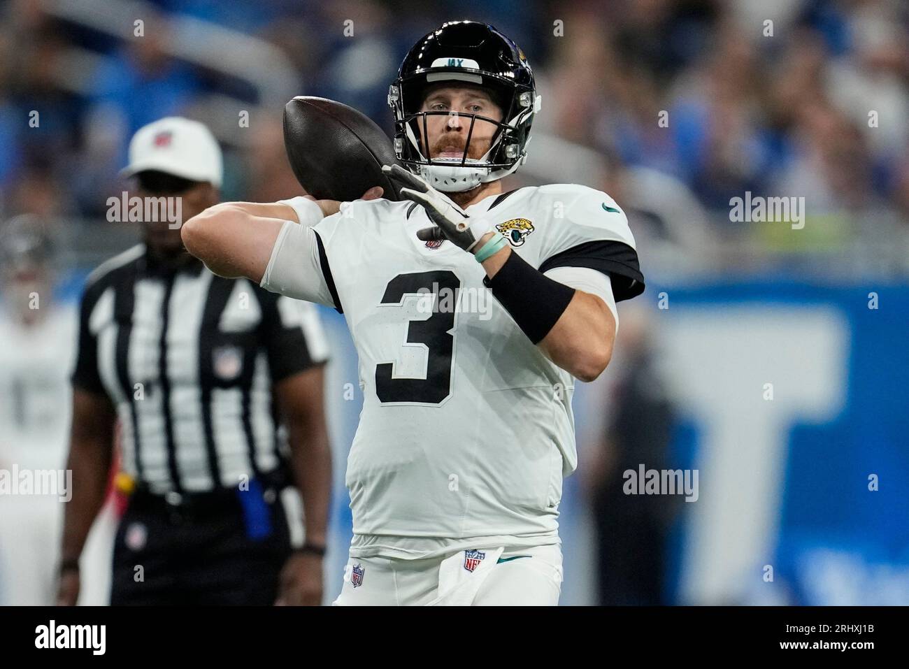 Jacksonville Jaguars quarterback C.J. Beathard (3) passes in the pocket ...