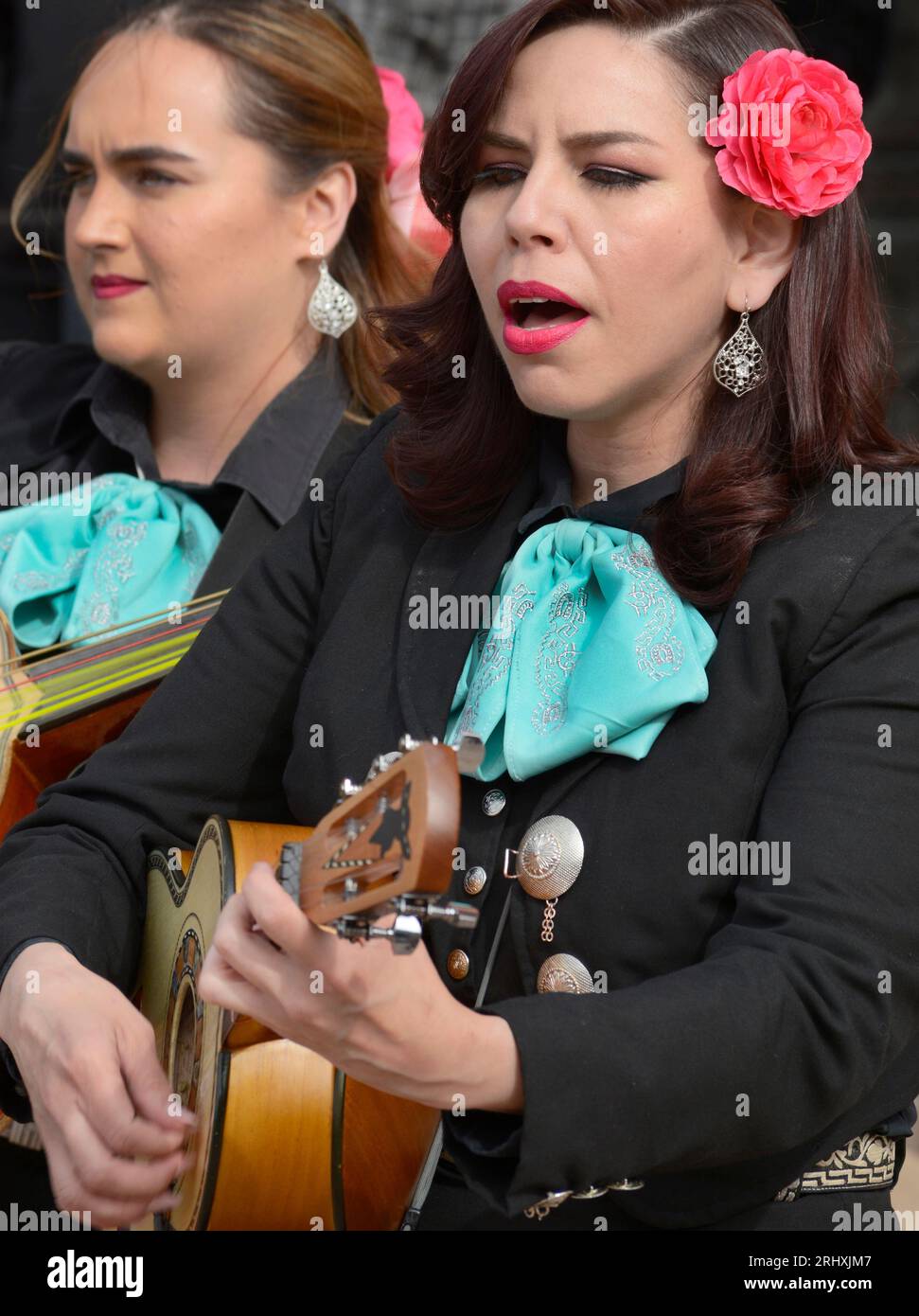 Members of a female mariachi band perform in Santa Fe, New Mexico Stock ...