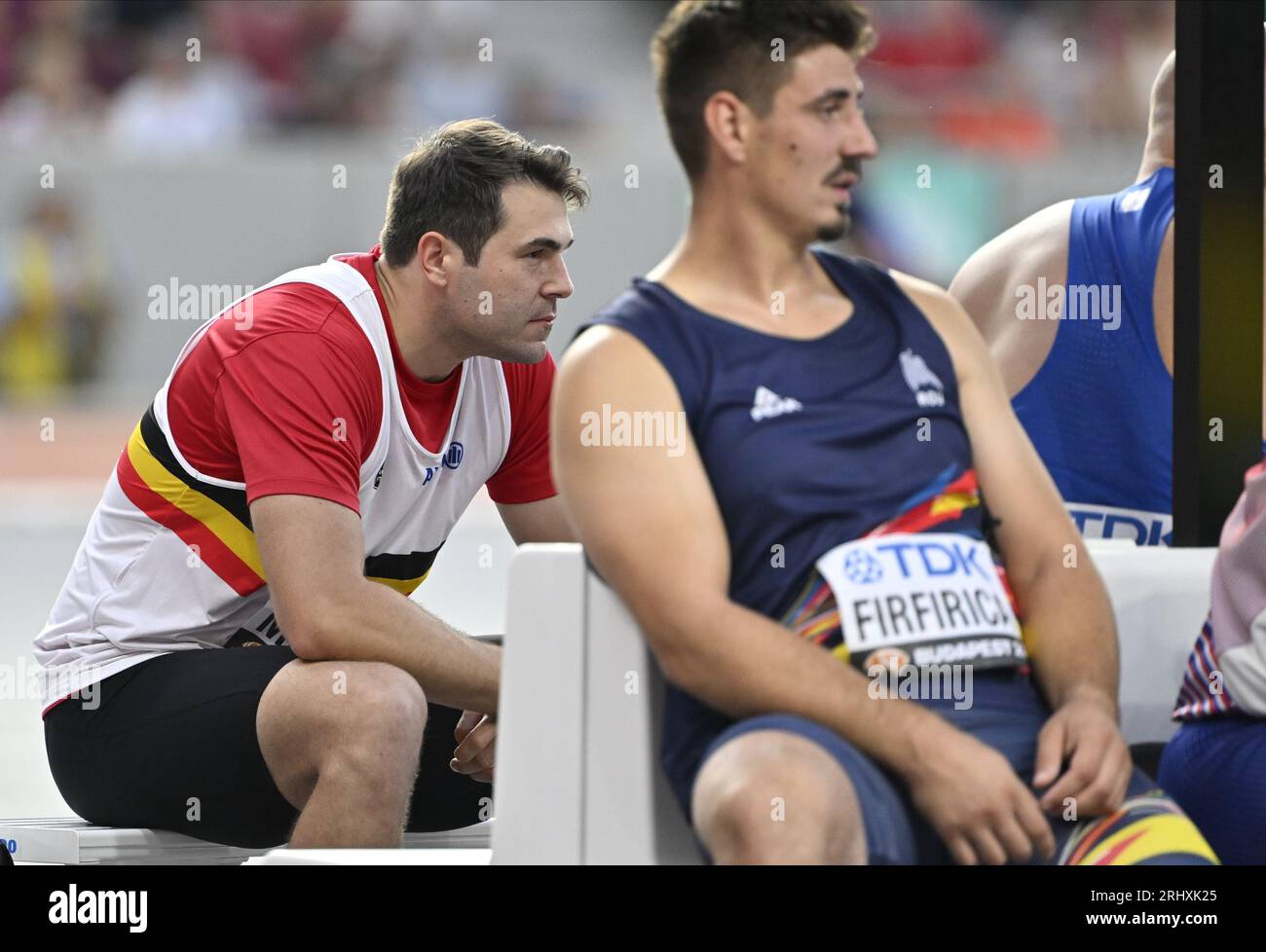 Budapest, Hungary. 19th Aug, 2023. Belgian Philip Milanov pictured during the men's discus throw ...