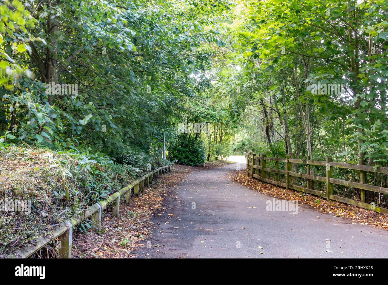 A tree-lined path leading from the centre of Perton, a village in South ...