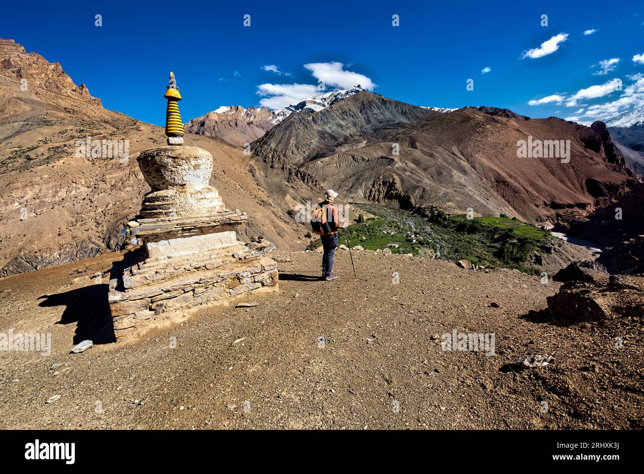 Trekking to Phugtal (Phuktal) Monastery, Zanskar, Ladakh, India Stock ...