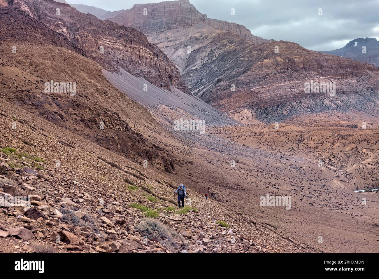 High desert scenery trekking to Zanskar, Ladakh, India Stock Photo - Alamy