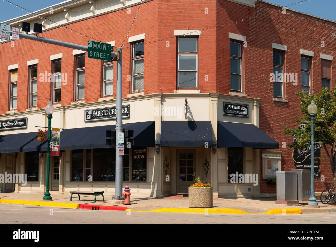 Morris, Illinois - United States - June 20th, 2023: Downtown buildings ...