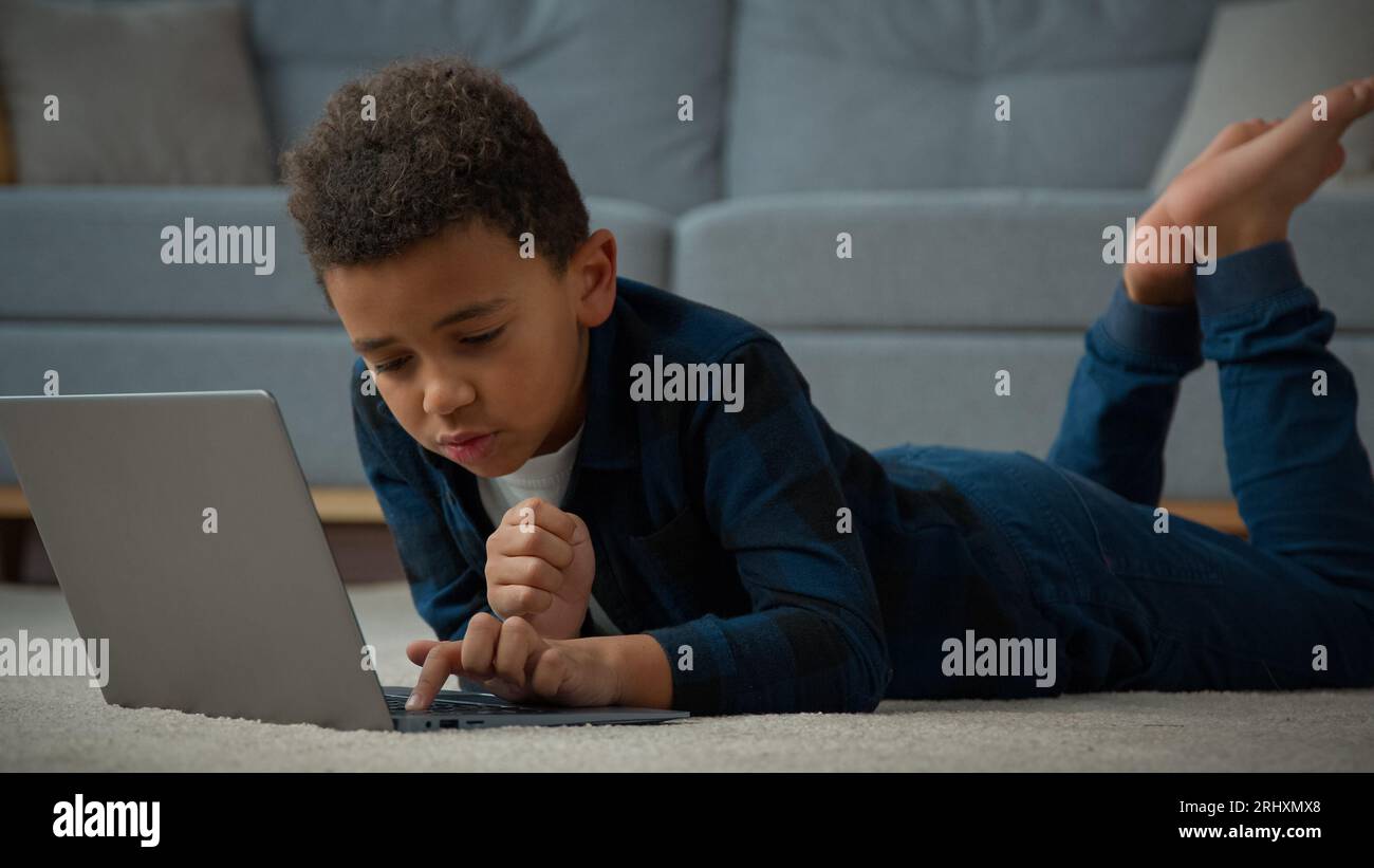 Ethnic African American multiracial multiethnic boy little 10s child ...