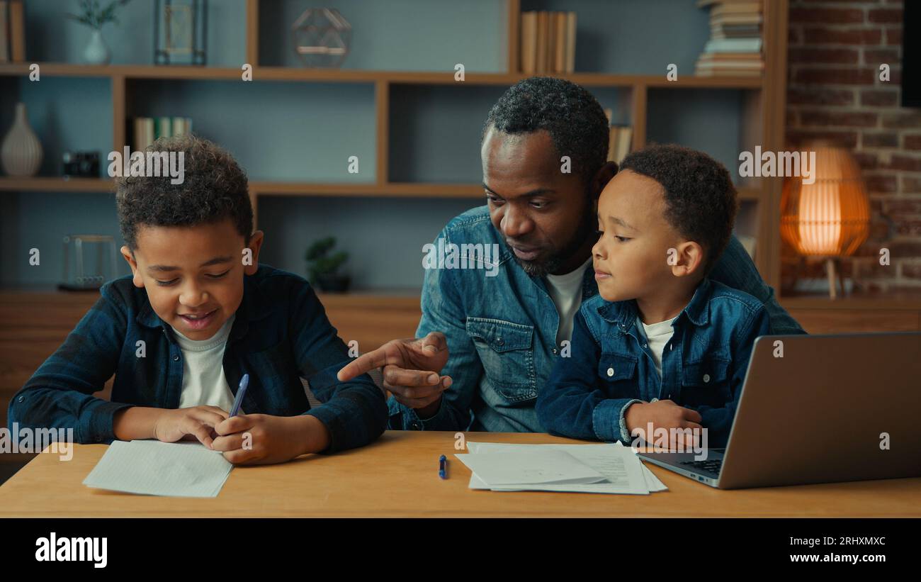 Single parent African American father man babysitter private teacher ...