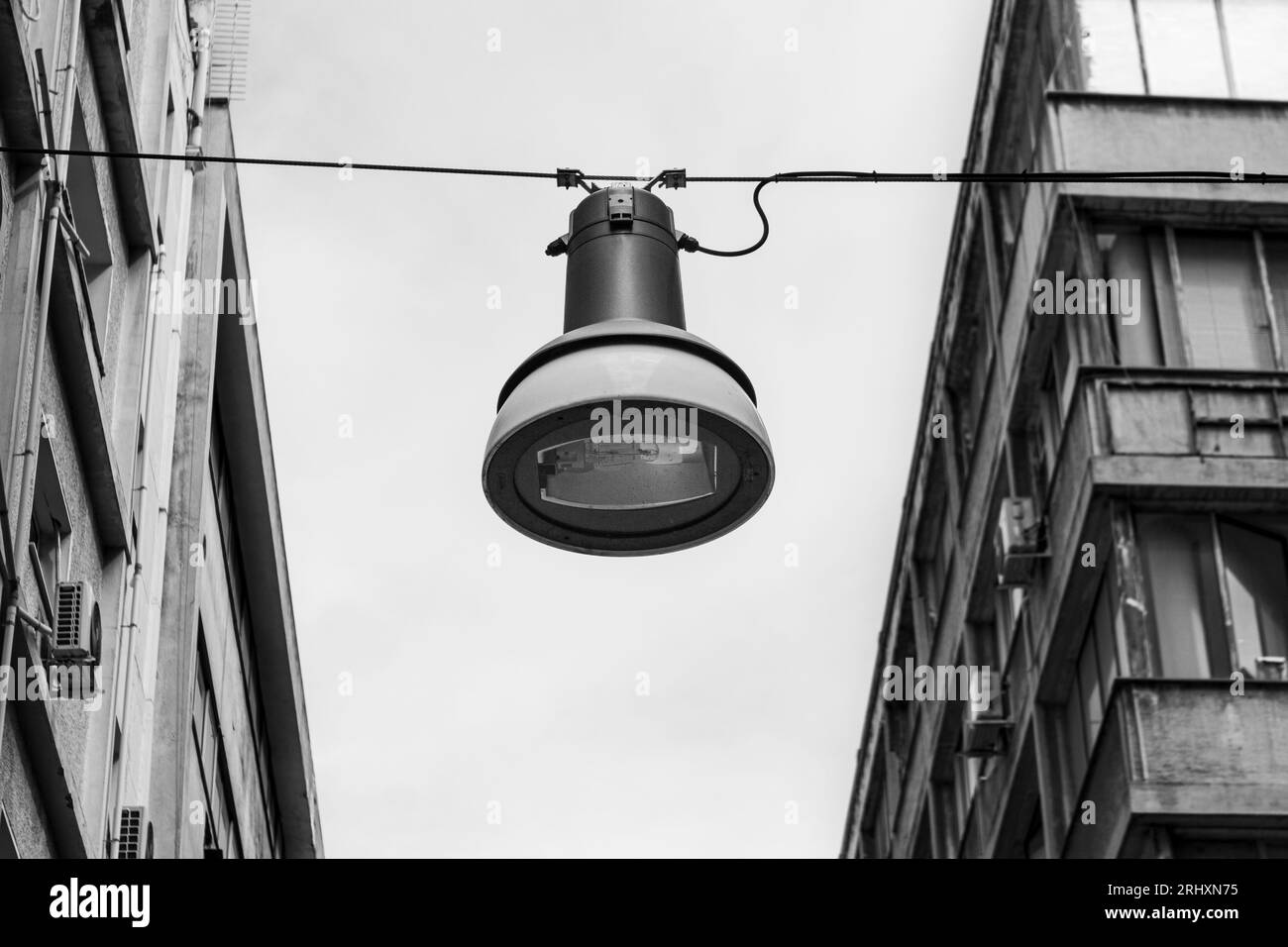 Public electric light Black and White Stock Photos & Images - Alamy