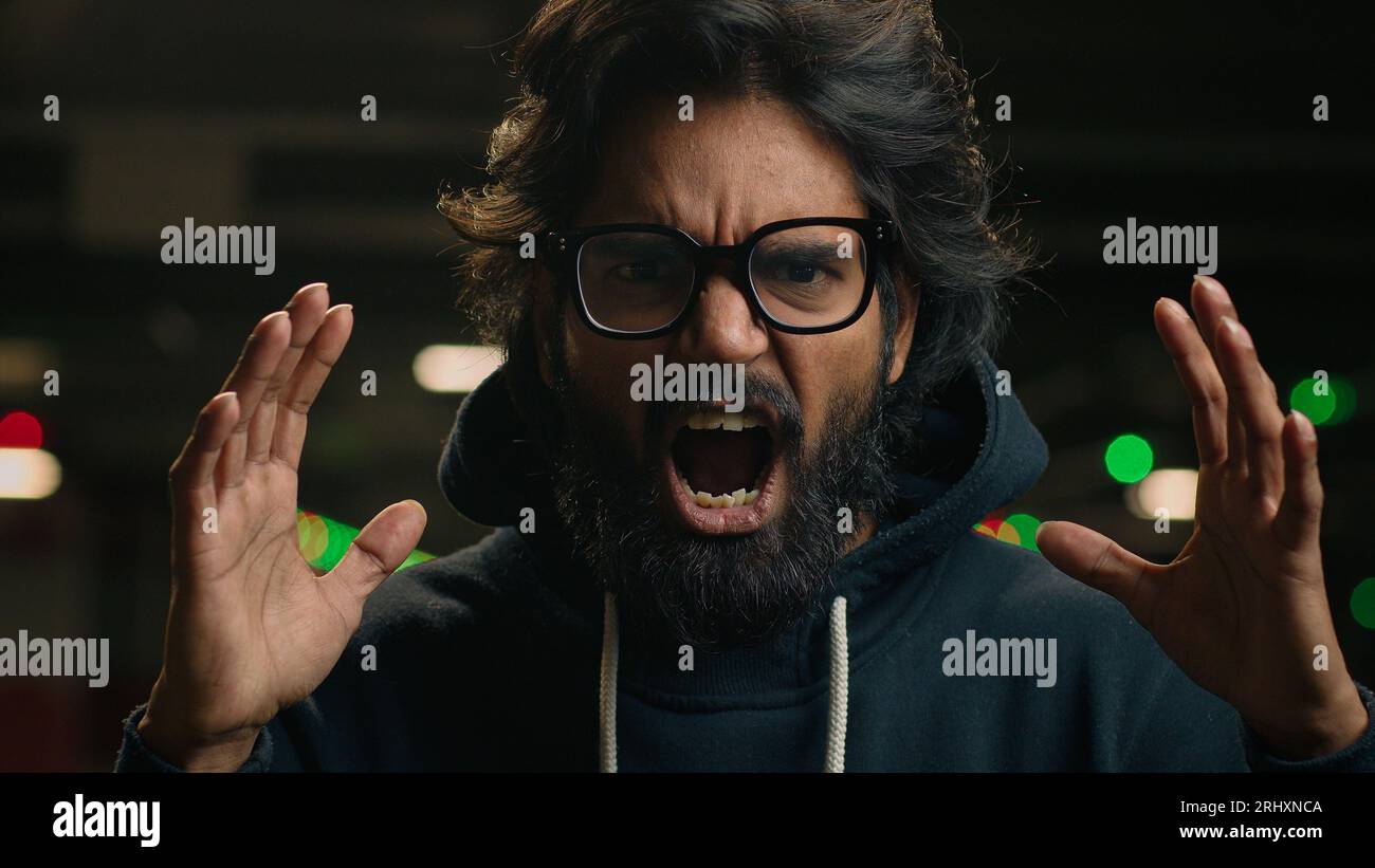 Aggressive indian male shouting in hi-res stock photography and images ...