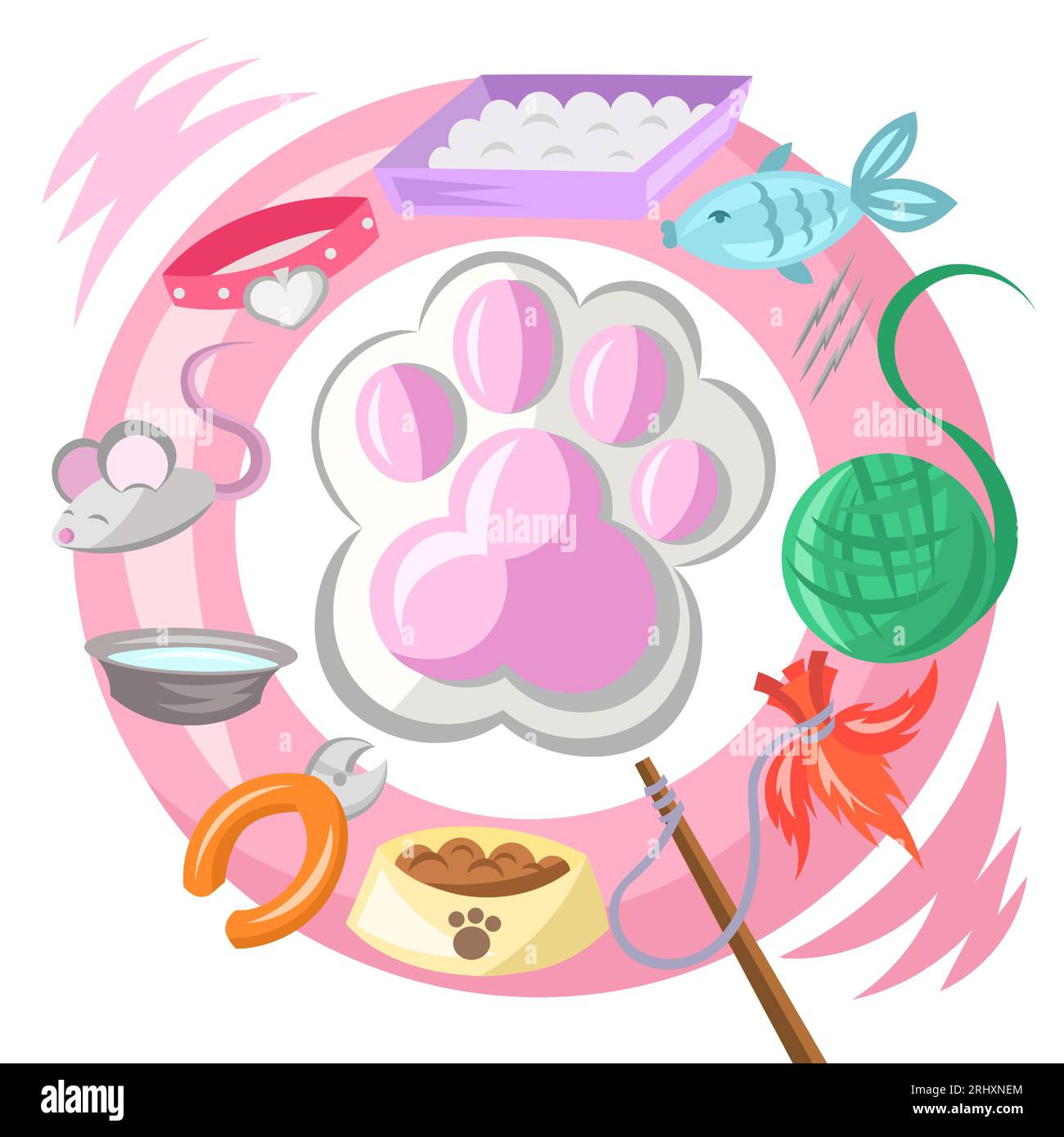 Cat themed graphic Stock Vector Images - Alamy