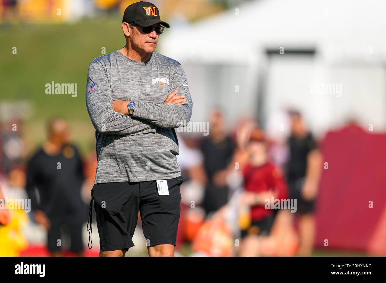 August 19th 2023: Washington Commanders head coach Ron Rivera looks on ...