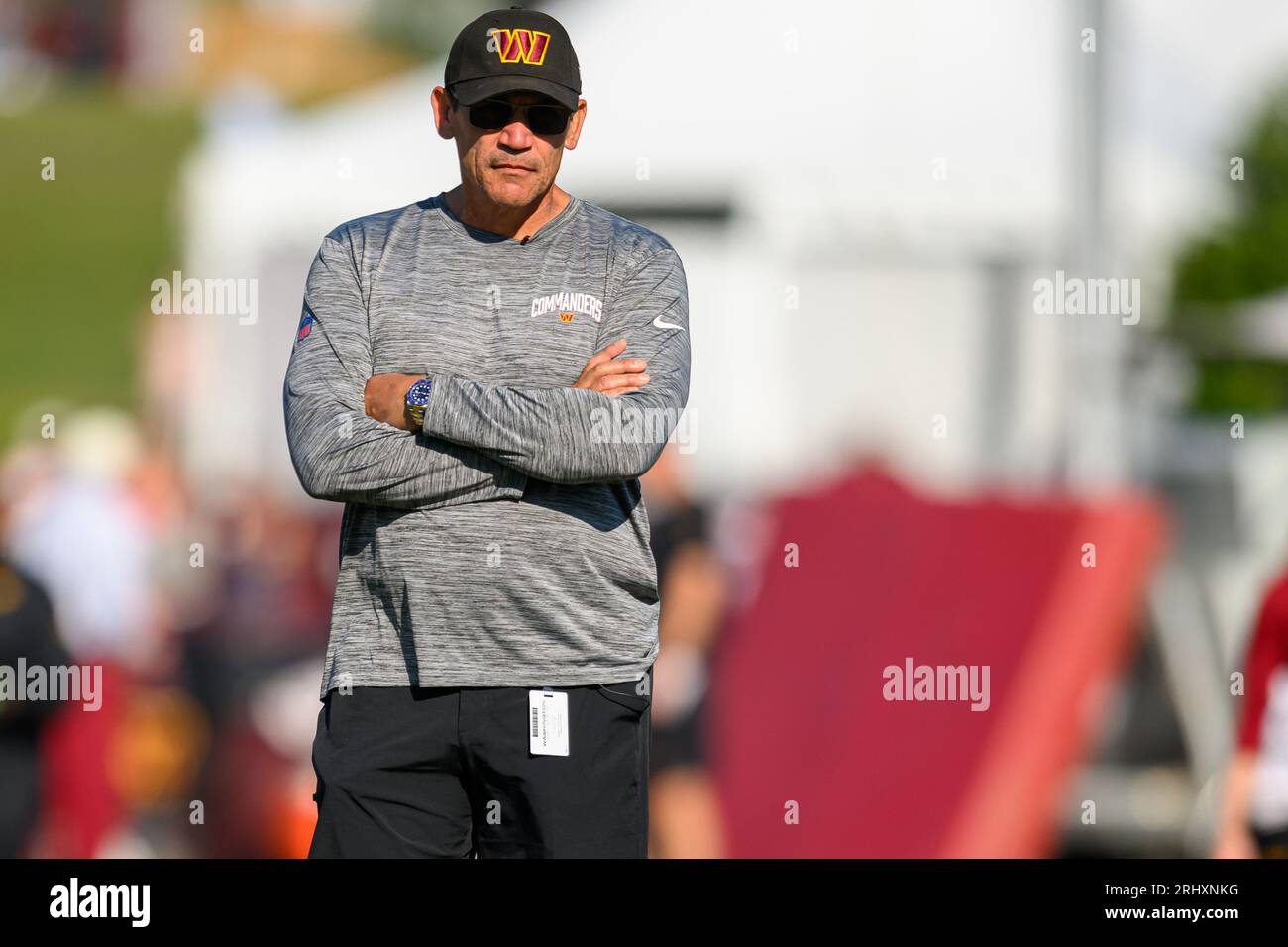 August 19th 2023: Washington Commanders head coach Ron Rivera looks on ...