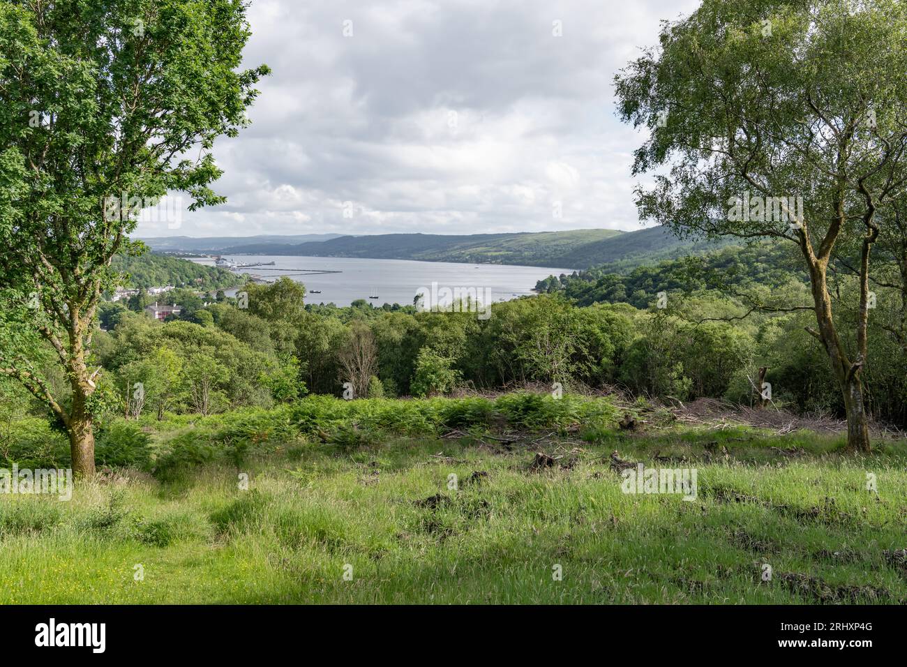 Gareloch with Faslane Military base, Argyl and Bute, Scotland Stock ...