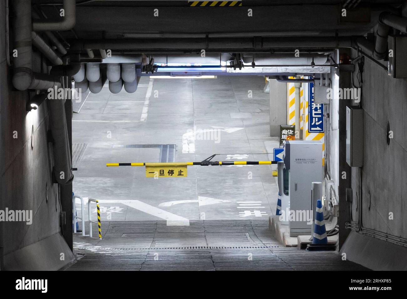 Tokyo, Japan. 11th Jan, 2023. An underground parking lot serving the ...