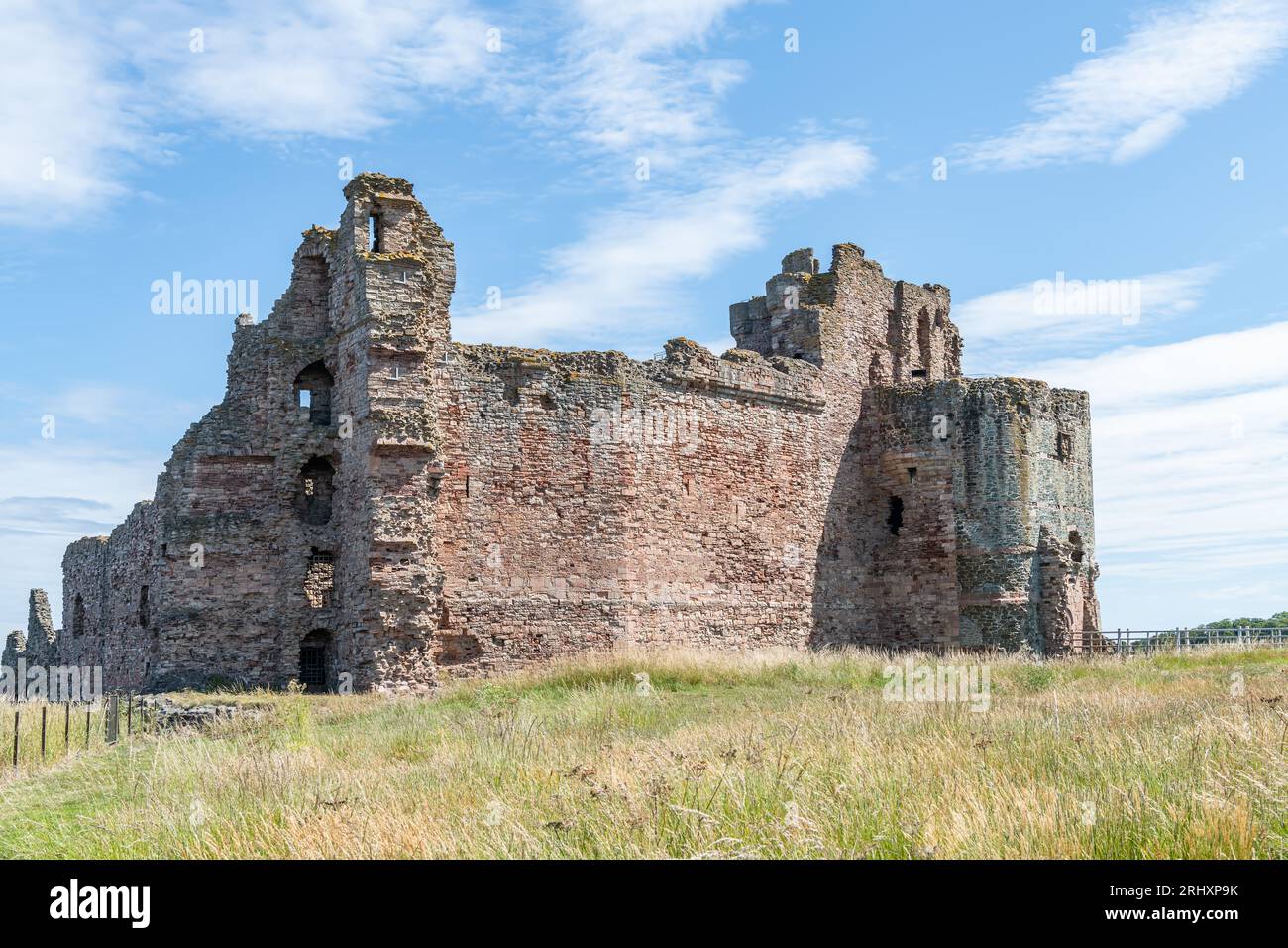 The remains of the north and west walls of Tantallon Castle, North ...