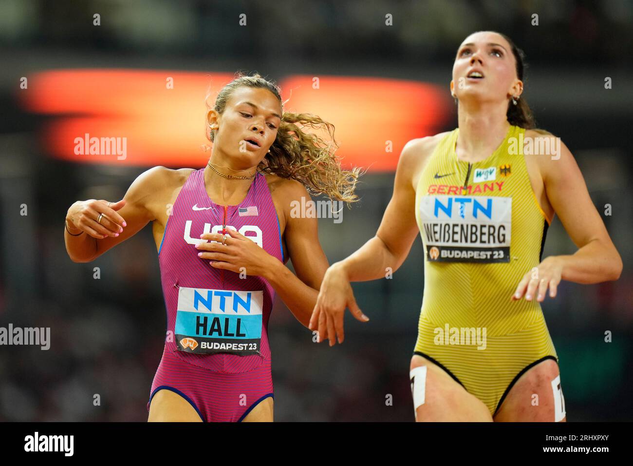 Sophie Weissenberg, of Germany and Anna Hall, of the United States ...