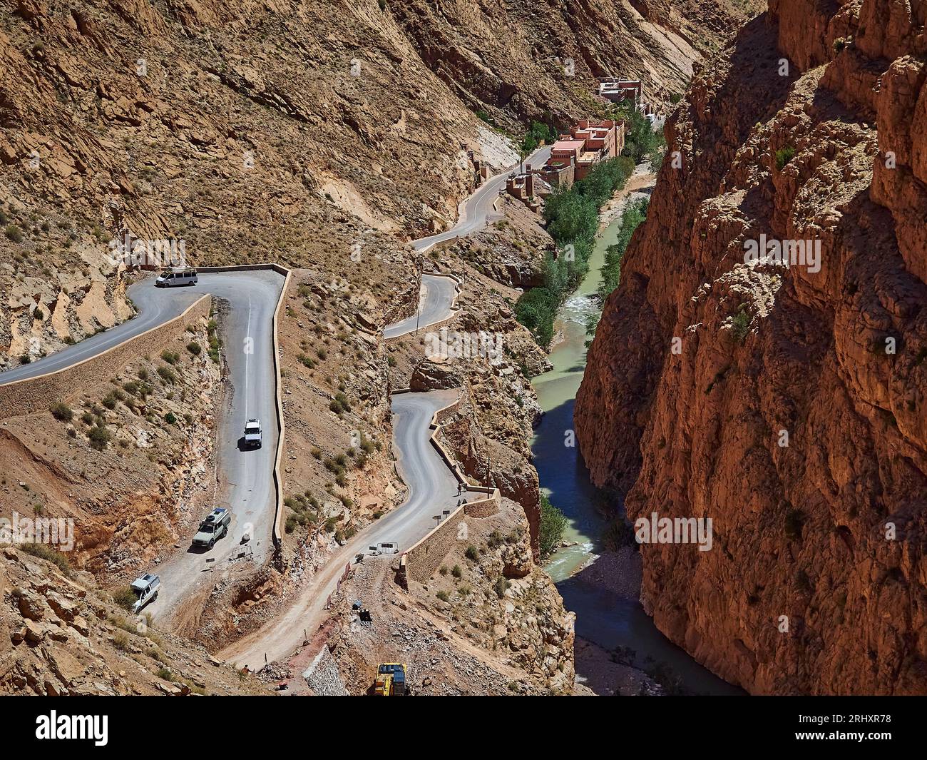 tight switchbacks and hairpin turns of the beautiful dades gorges in ...