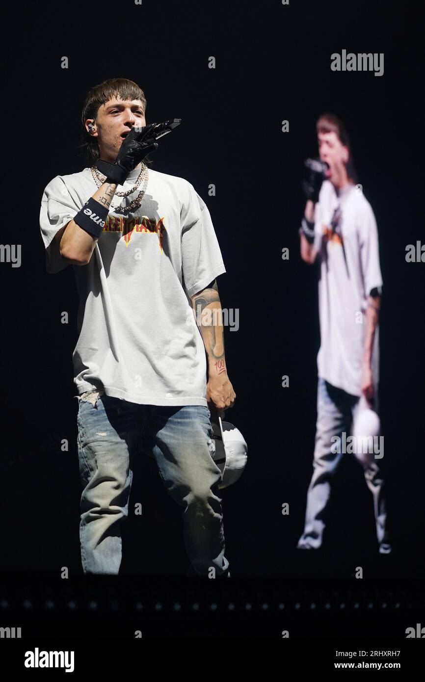 Irving, USA. 12th Aug, 2023. Irving, Texas, US: Mexican rapper ...