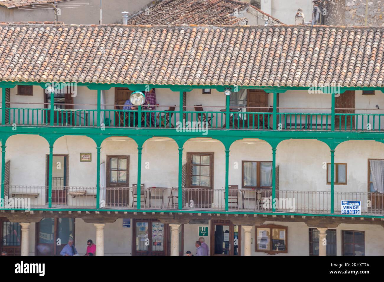 spanish plaza views, traditional rooftops, architectural details ...