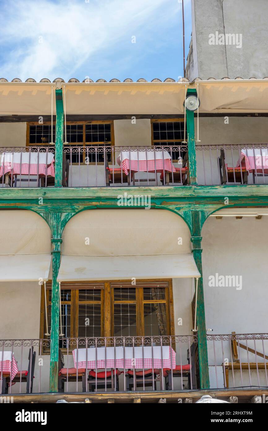 spanish plaza views, traditional rooftops, architectural details ...