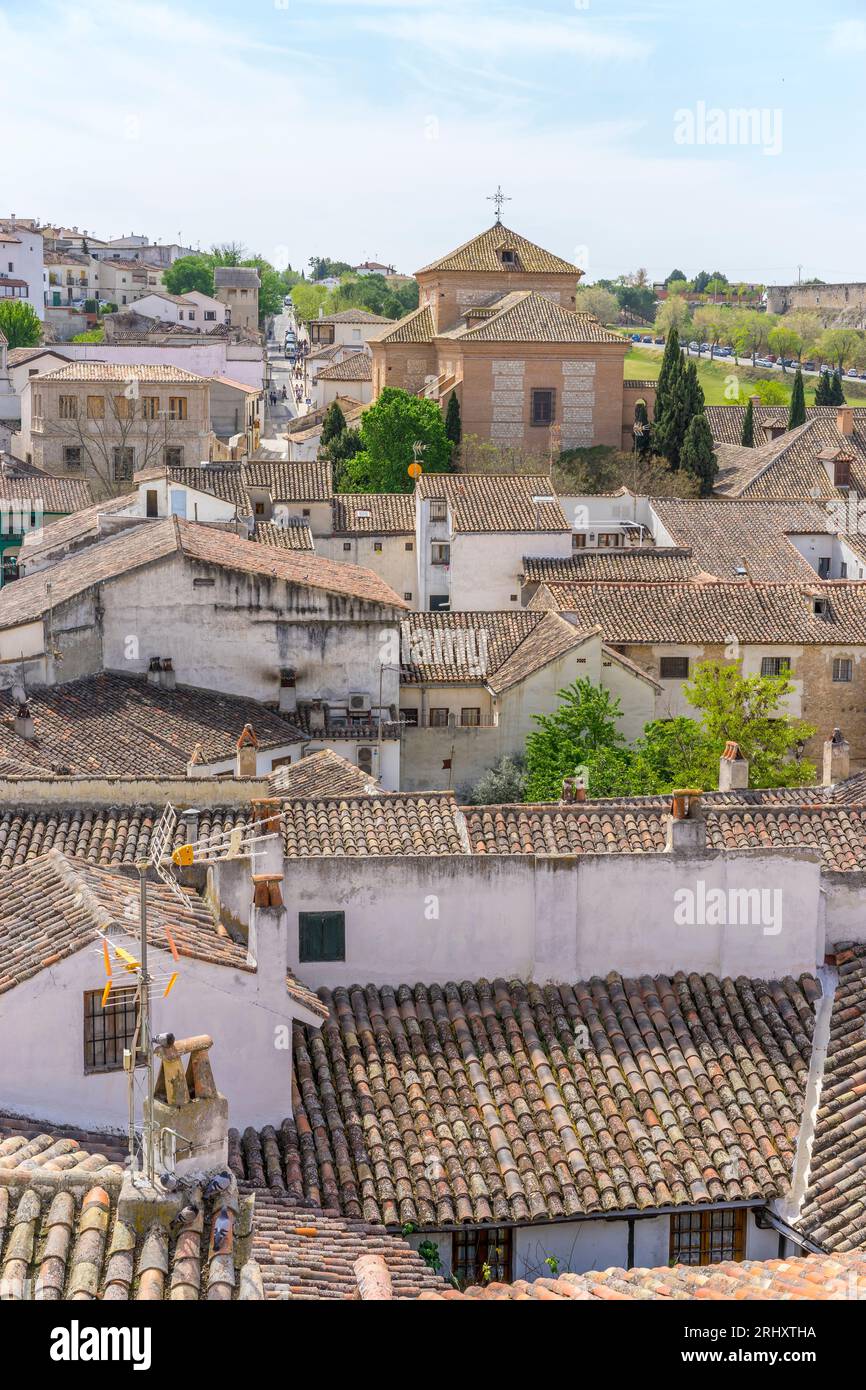 spanish plaza views, traditional rooftops, architectural details ...