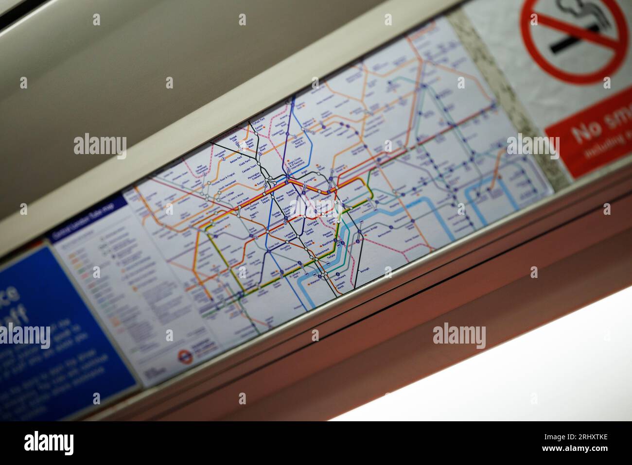London Underground Tube Map sign on a tube train Stock Photo - Alamy