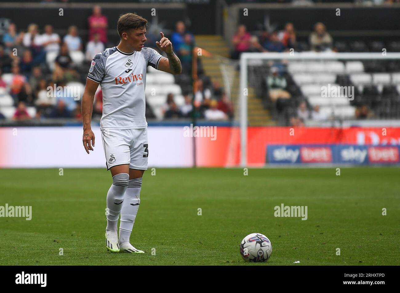 Harrison Ashby #30 of Swansea City during the Sky Bet Championship ...