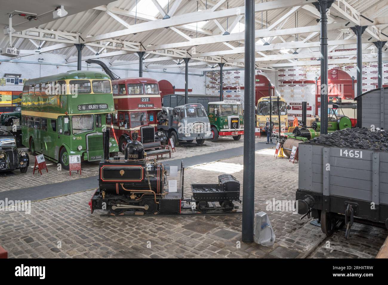 The interior of Bury Transport Museum, England, UK Stock Photo - Alamy