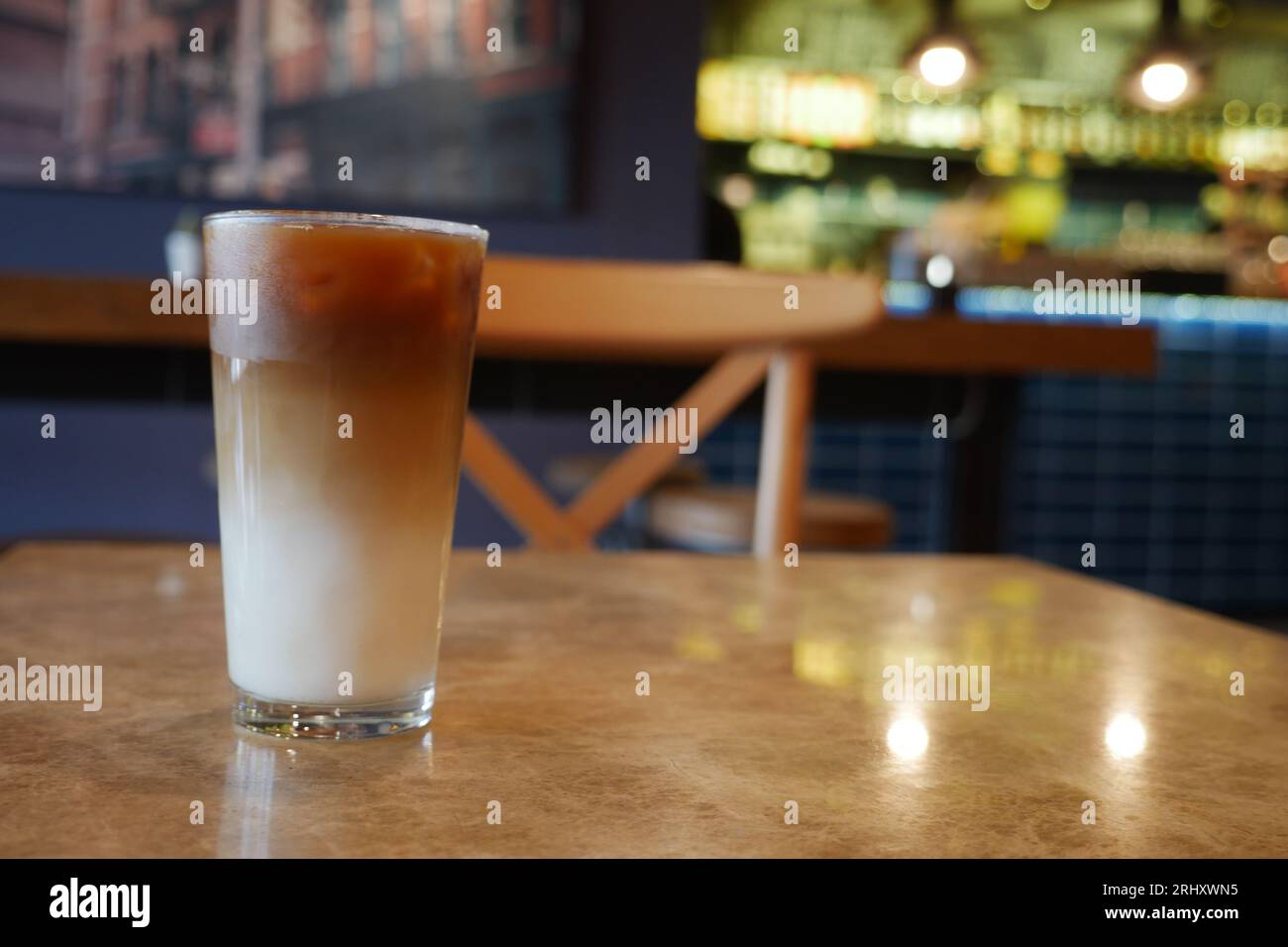 Cafe latte coffee ice hi-res stock photography and images - Alamy