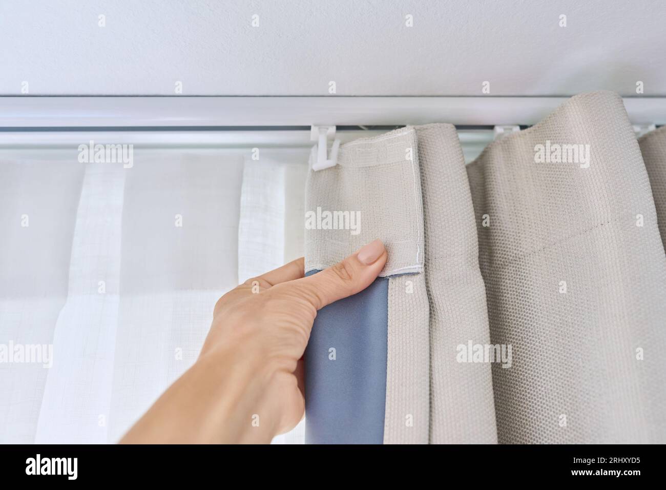 Gathered curtain hi-res stock photography and images - Alamy