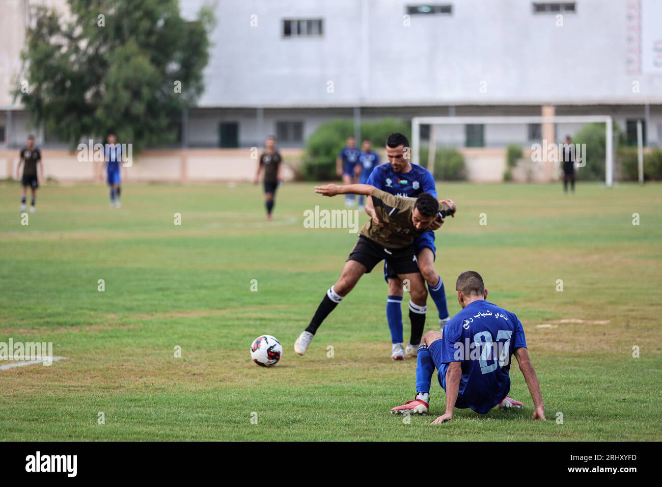Gaza, Gaza, Palestine. 19th Aug, 2023. Shabab Rafah player tries to ...