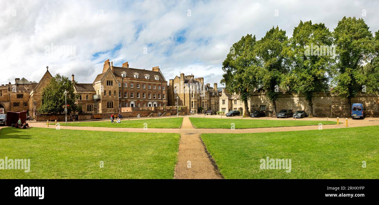 PETERBOROUGH CATHEDRAL, UK - SEPTEMBER 9, 2022. Landscape panorama of ...