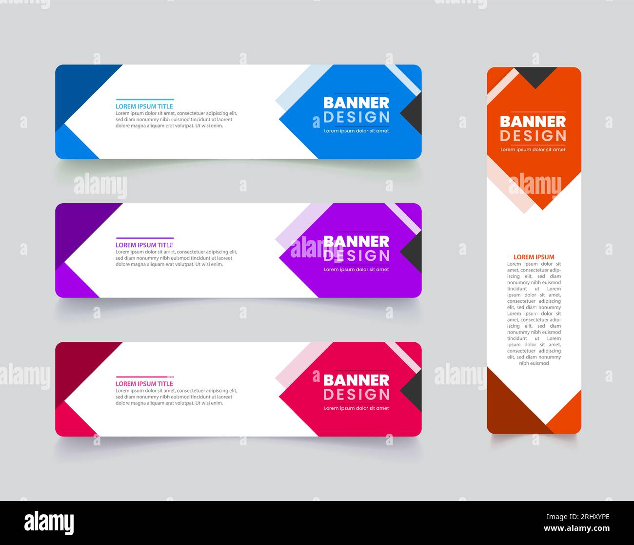 Colorfull Abstract Banner With Curve Forms And Cycles Vertical And ...
