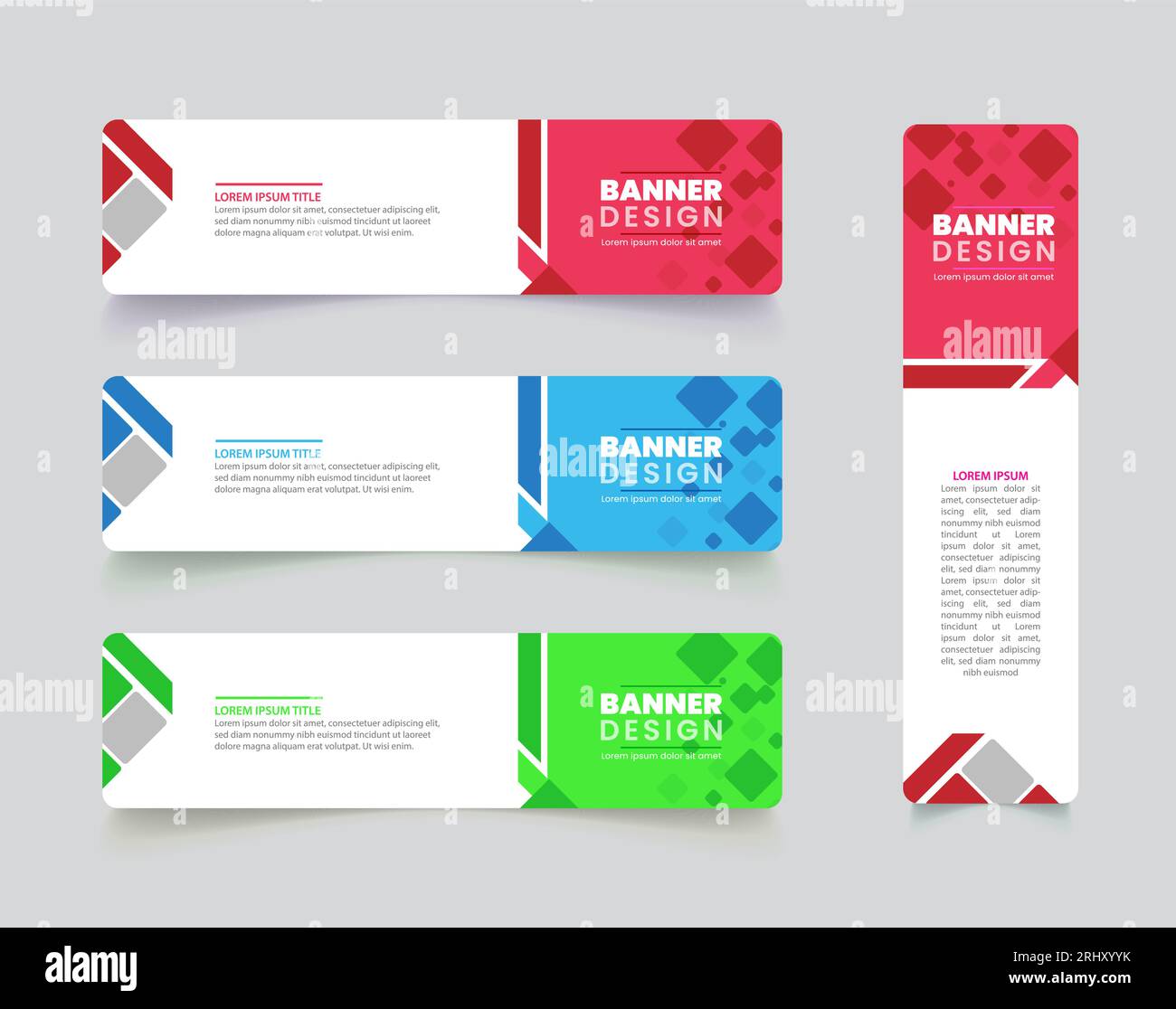 Colorfull Abstract Banner With Curve Forms And Cycles Vertical And ...