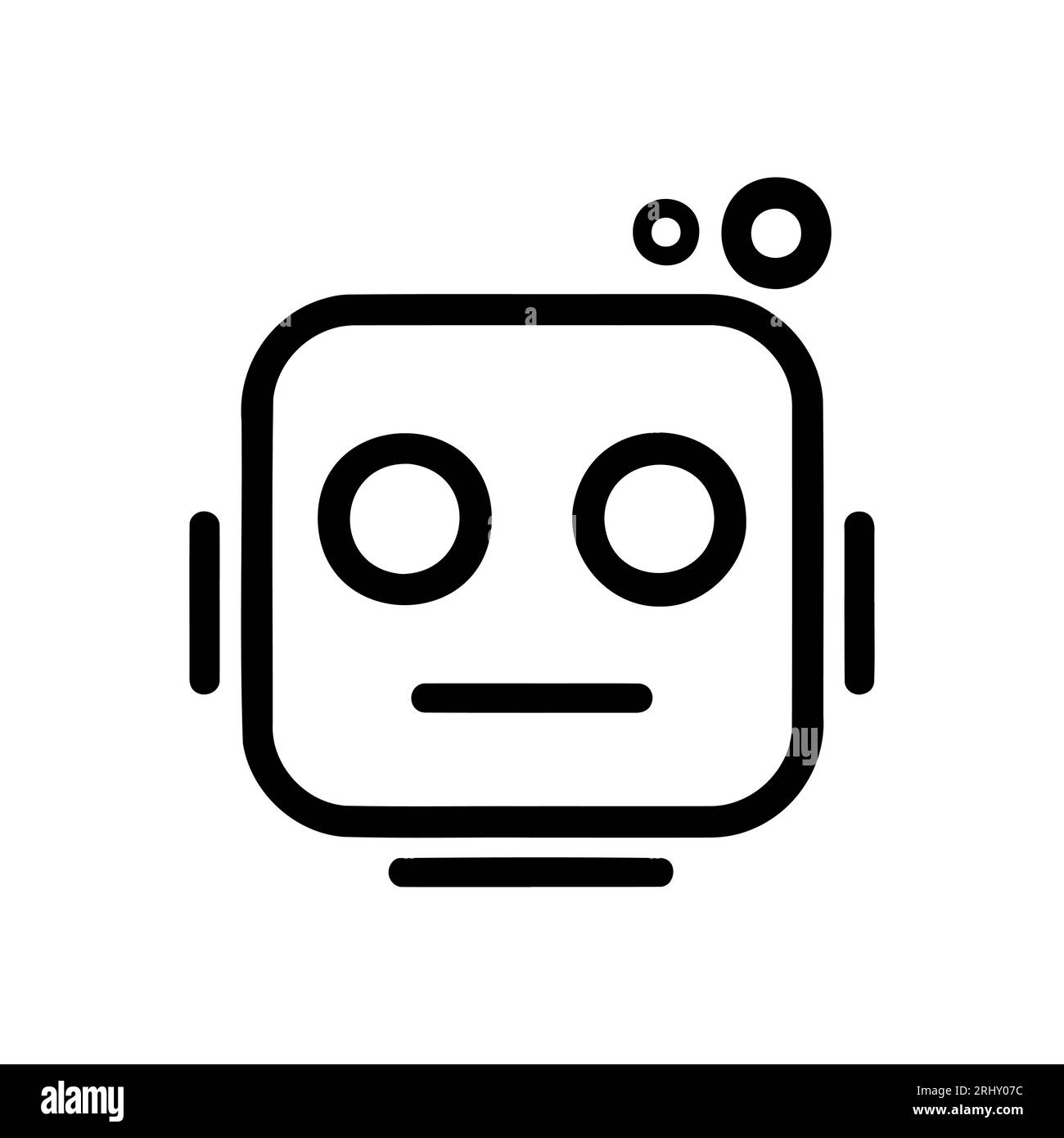 Bot line icon. Vector symbol in trendy flat style on white background ...