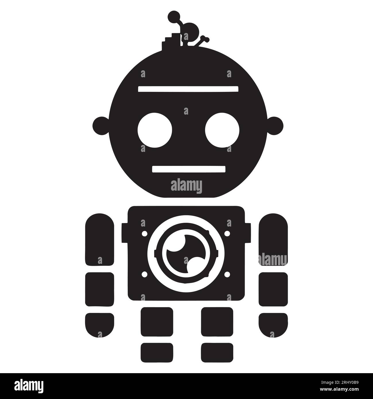 Bot Icon Vector Symbol In Trendy Flat Style On White Background Web