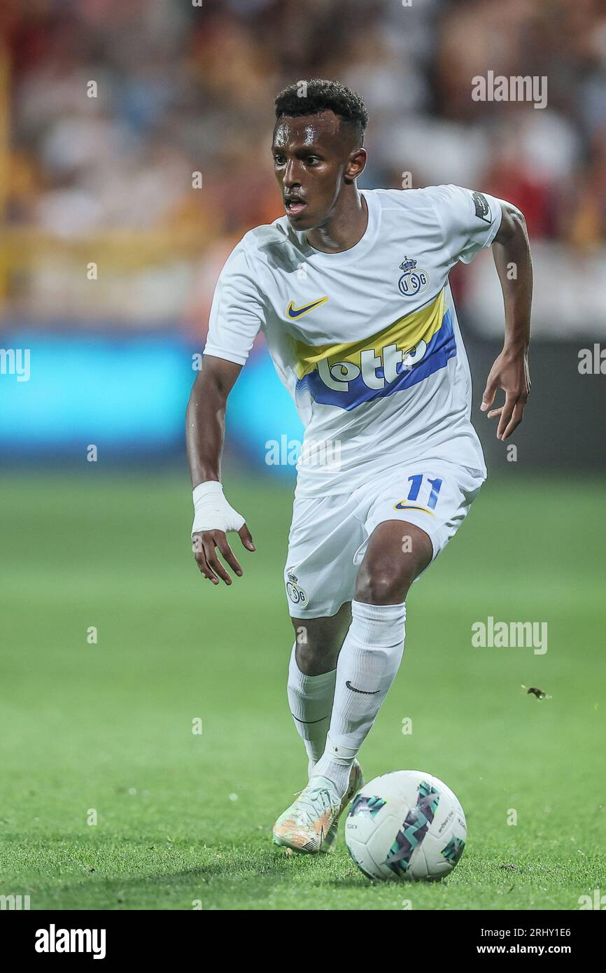 Mechelen, Belgium. 19th Aug, 2023. Union's Henok Teklab pictured in ...
